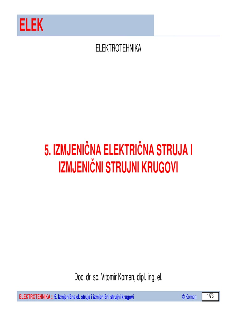 Izmjenicna Struja | PDF
