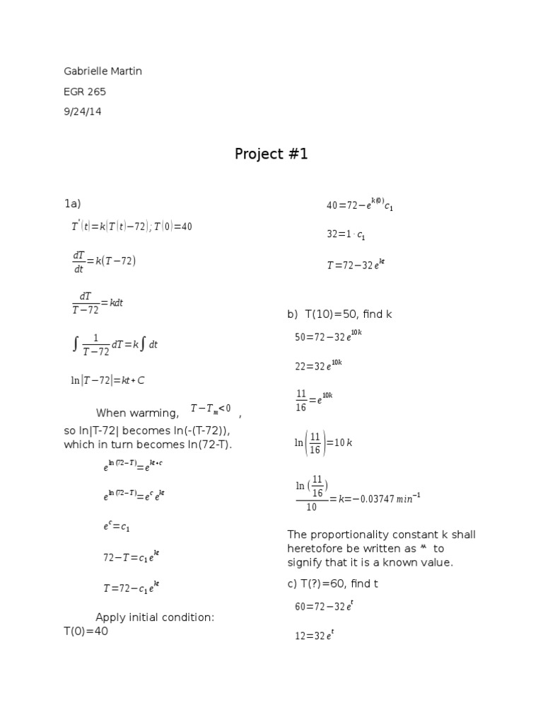 265 Project #1 | PDF