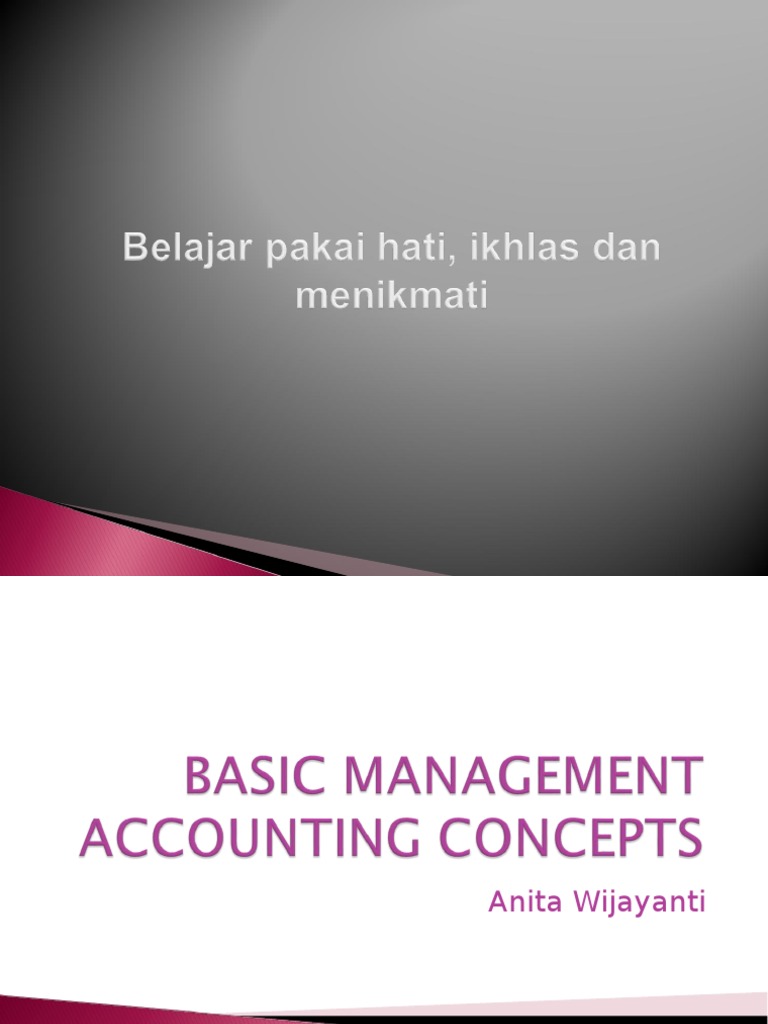 Basic Management Accounting Concepts | PDF | Management Accounting | Accounting