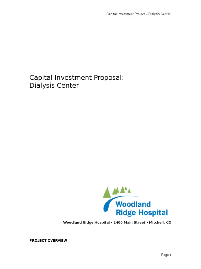 Dialysis Proposal | PDF | Dialysis | Nephrology