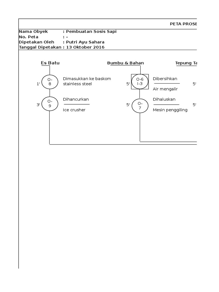 Contoh Peta Proses Operasi | PDF