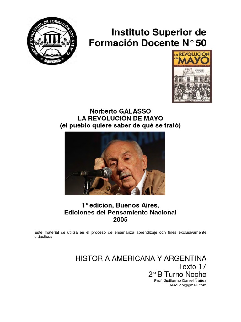 TEXTO 17 Norberto GALASSO Rev. de Mayo Bis | PDF