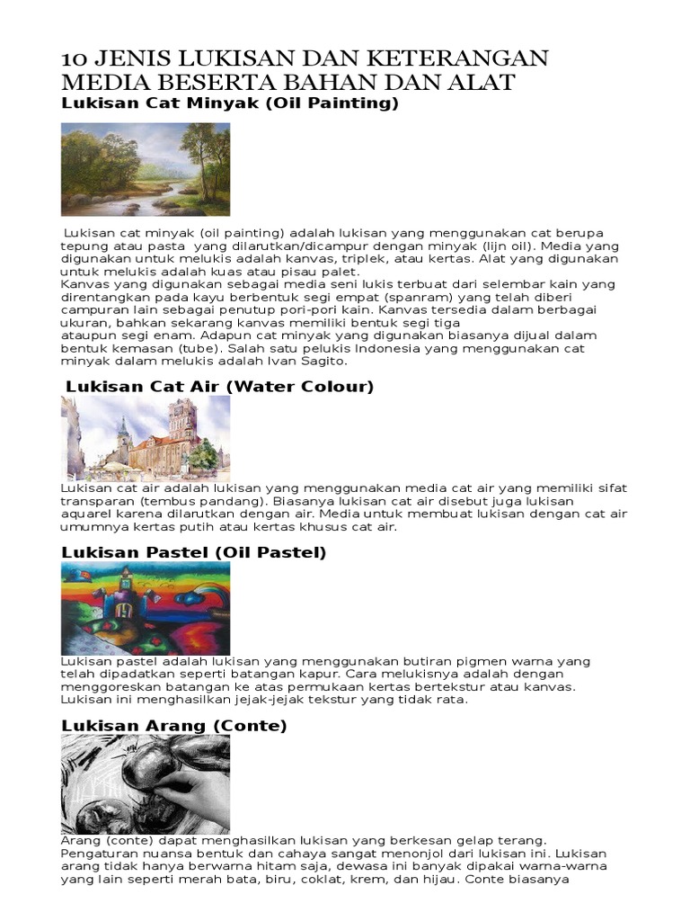 10 Jenis Lukisan | PDF