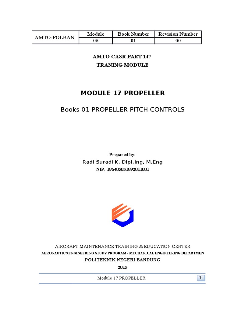 Module 17.3 Propeller Pitch Control | PDF | Propeller | Engines