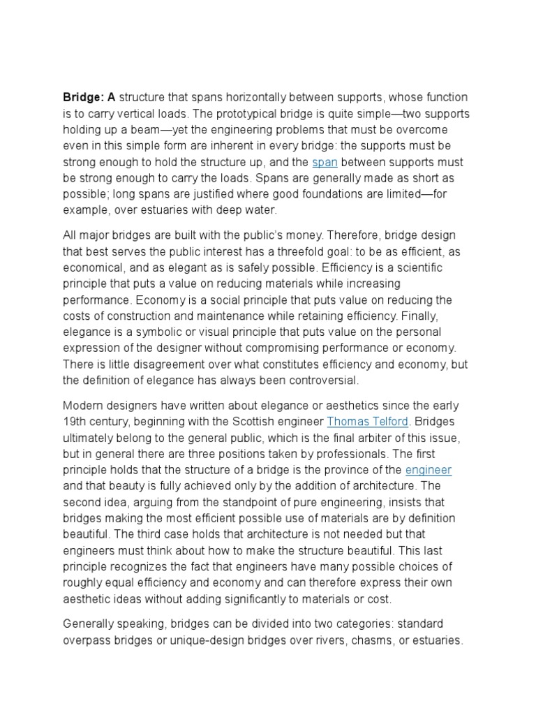 Basics of Bridge Engineering | PDF | Truss | Bridge