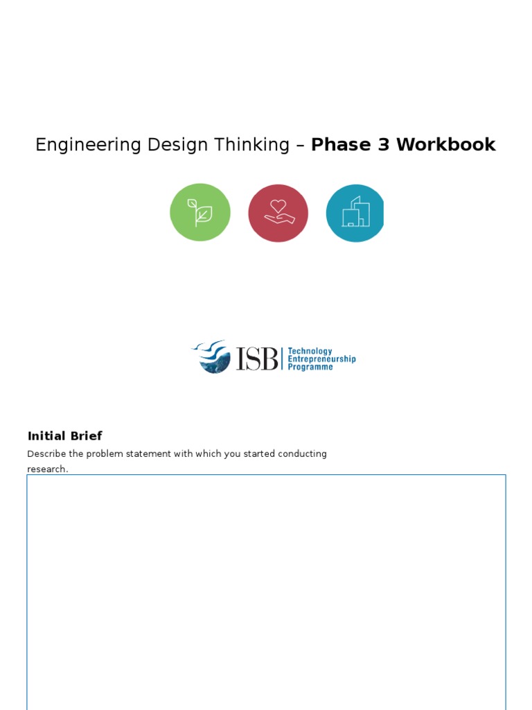 Engineering Design Thinking Workbook | PDF