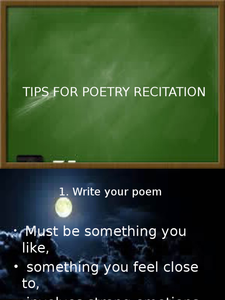 Tips For Poetry Recitation | PDF