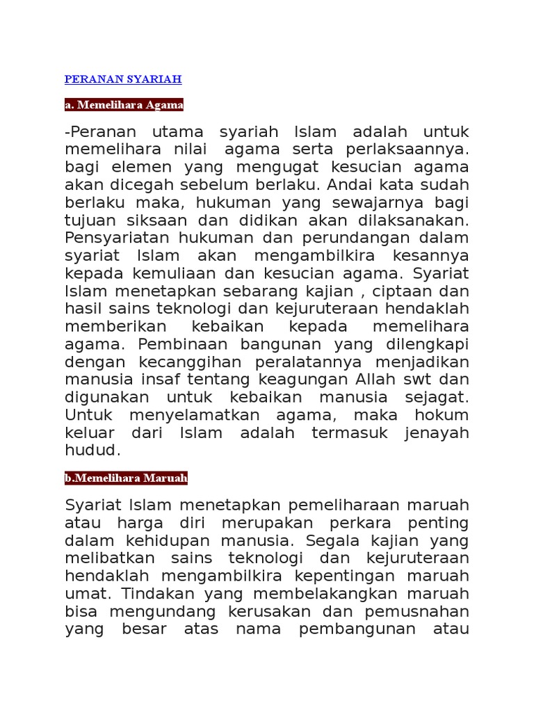 Peranan Syariah | PDF