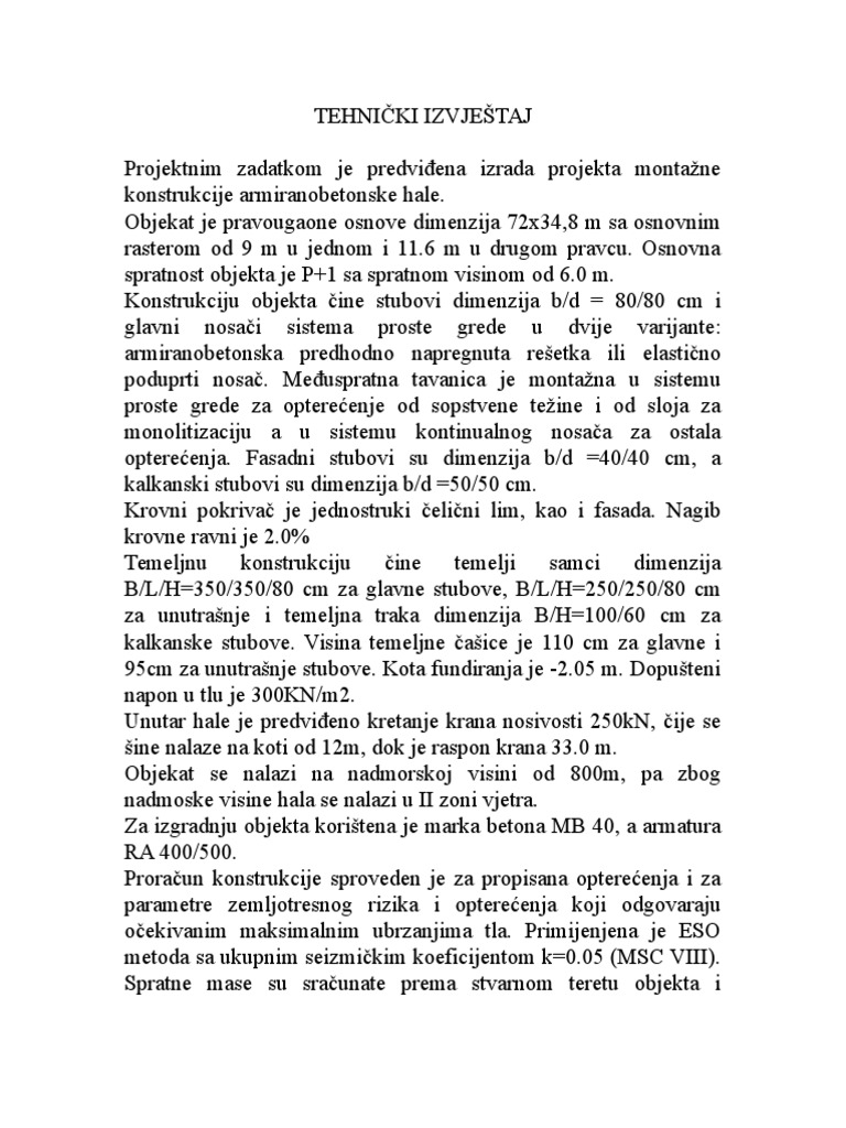Tehnicki Izvjestaj | PDF