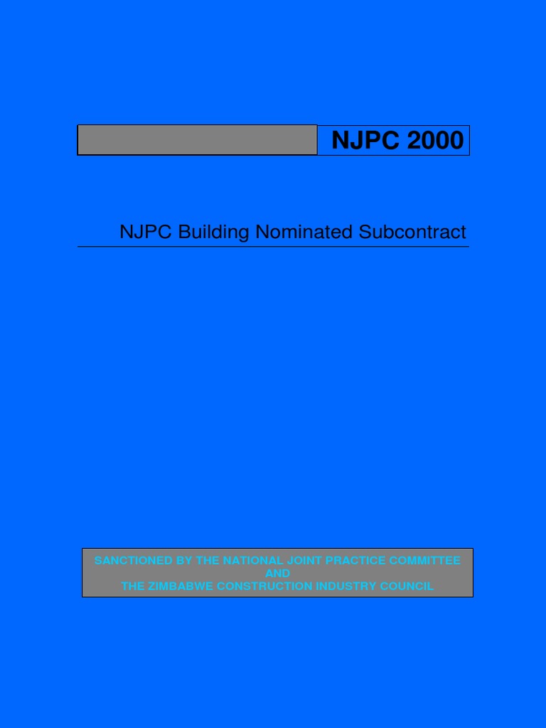 NJPC Building Nominated Subcontract - Edition 1 (10/04/2000) | PDF ...