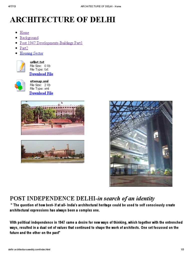 Architecture Of Delhi Home Pdf Psychological Concepts