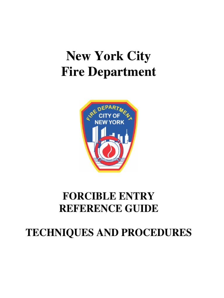 FDNY Forcible Entry Reference Guide: Techniques and Procedures | PDF ...