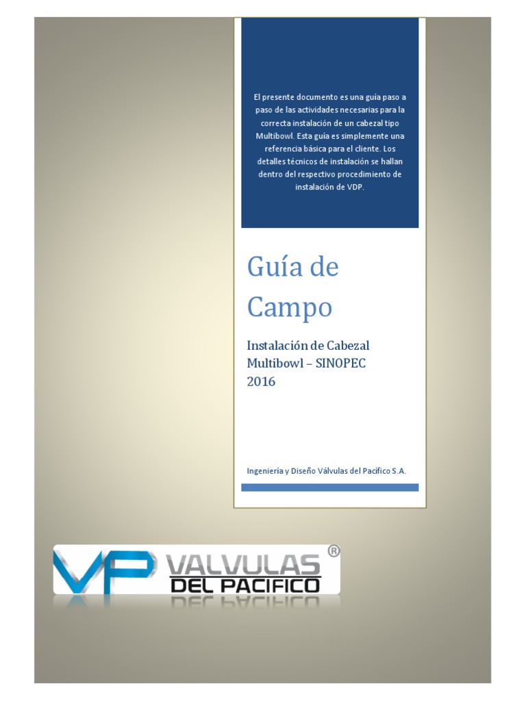 Guía de Instalación Cabezal Multibowl-SINOPEC | PDF | Tecnología