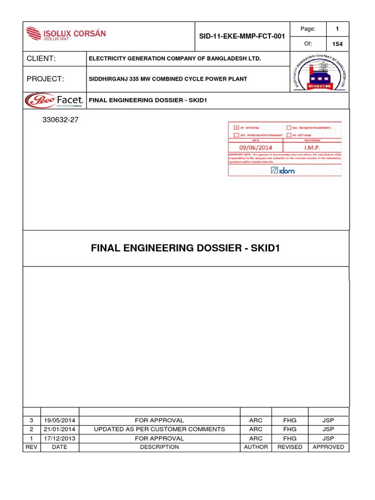 Sid-11-Eke-Mmp-Fct-001-Final Engineering Dossier - Skid1 PDF | PDF ...