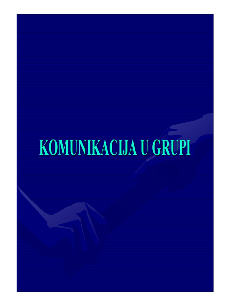 Komunikacija U Grupi PDF | PDF