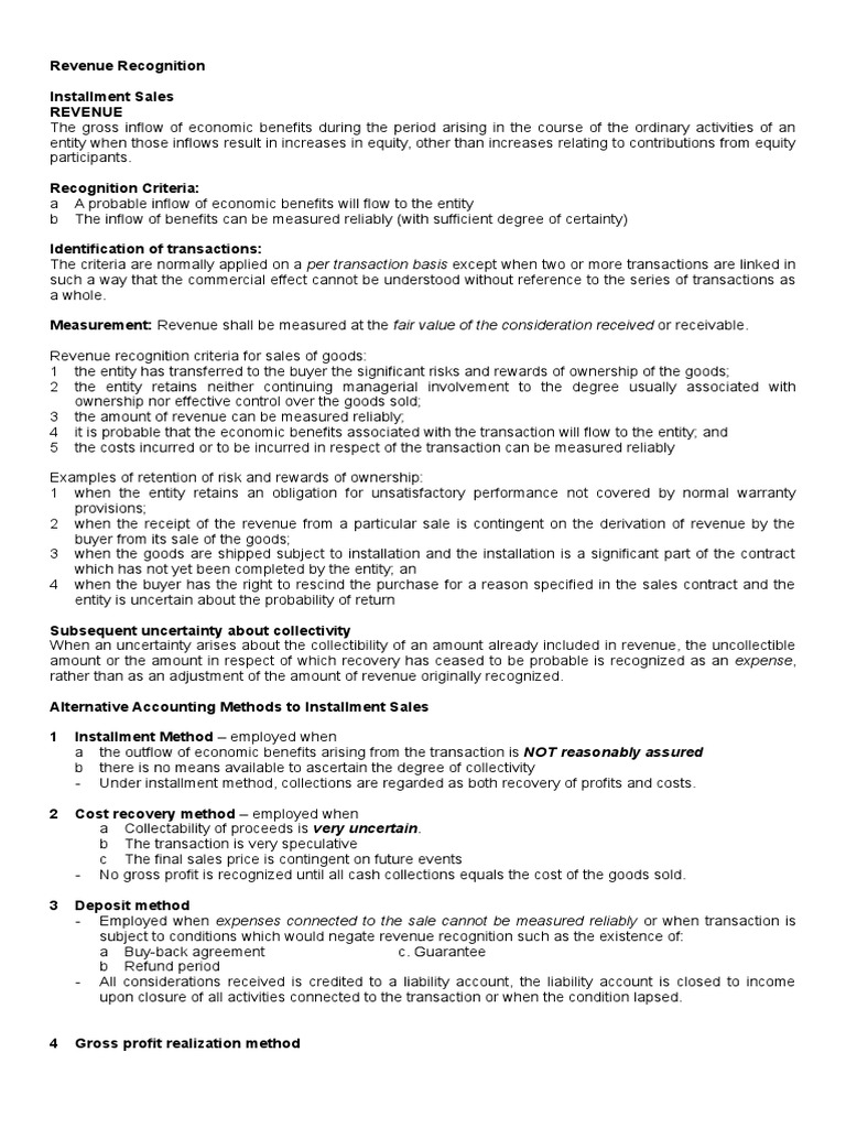 Revenue Recognition | PDF | Franchising | Revenue