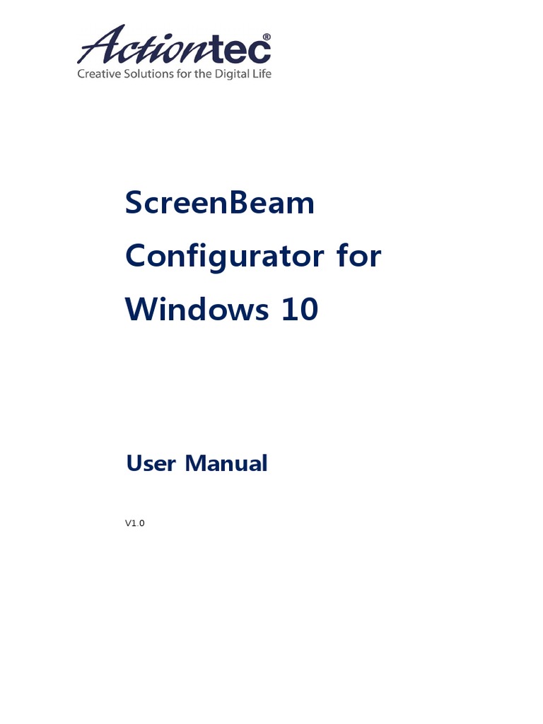 ScreenBeam Configurator (Win10) User Manual | PDF | Windows 10 | Usb