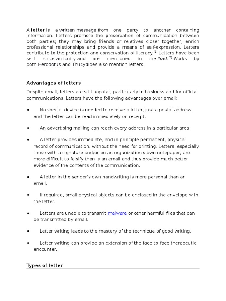 Letters and Emails | PDF | Email | Paragraph