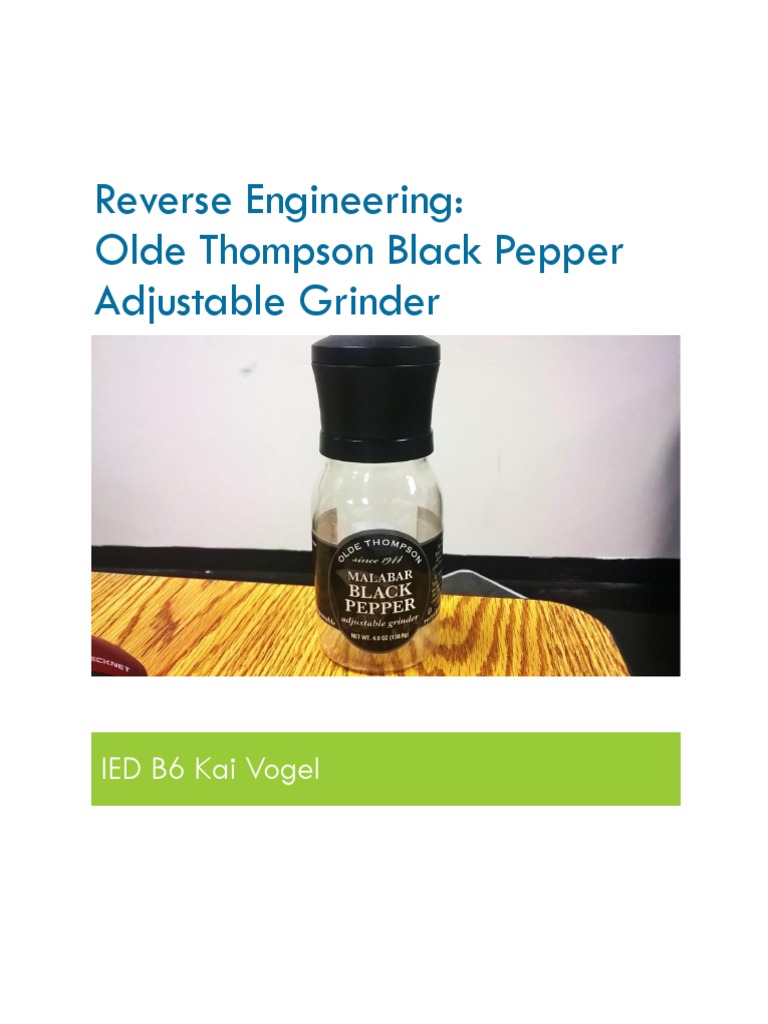 Reverse Engineering Report | Download Free PDF | Mill (Grinding ...