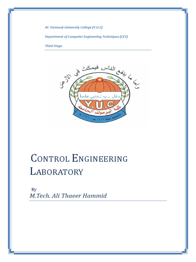 Control Engineering Laboratory | PDF | Academia | Science