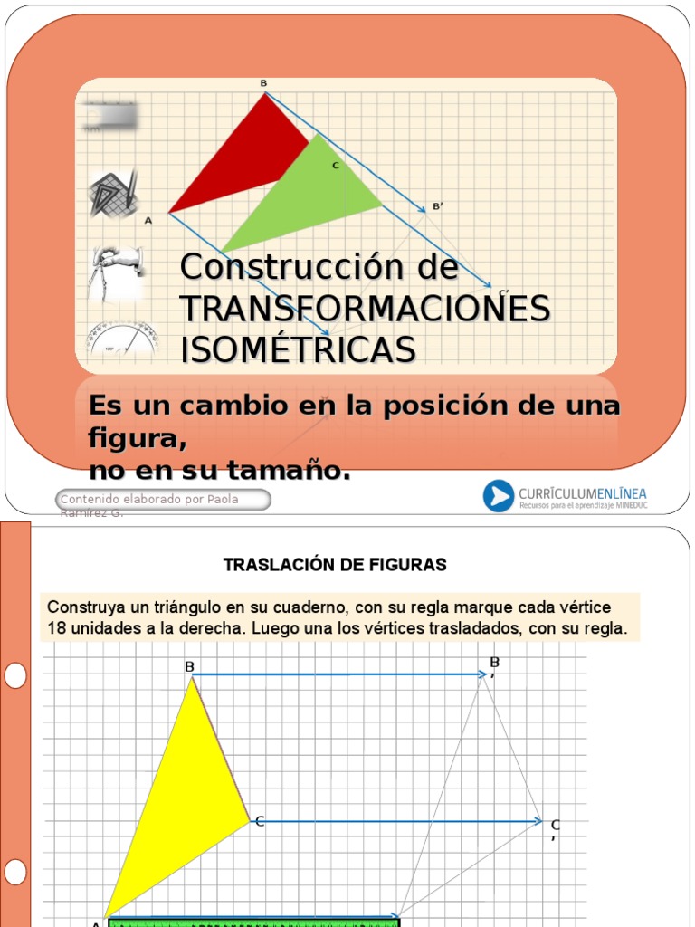 Construccion de Transformaciones Isometricas | PDF | Triángulo | Rotación