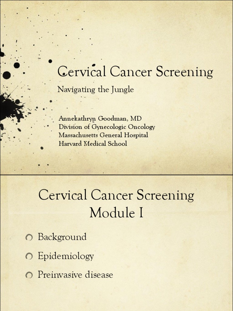 Cervical Cancer Screening Overview | PDF | Cervical Cancer | Gynaecology