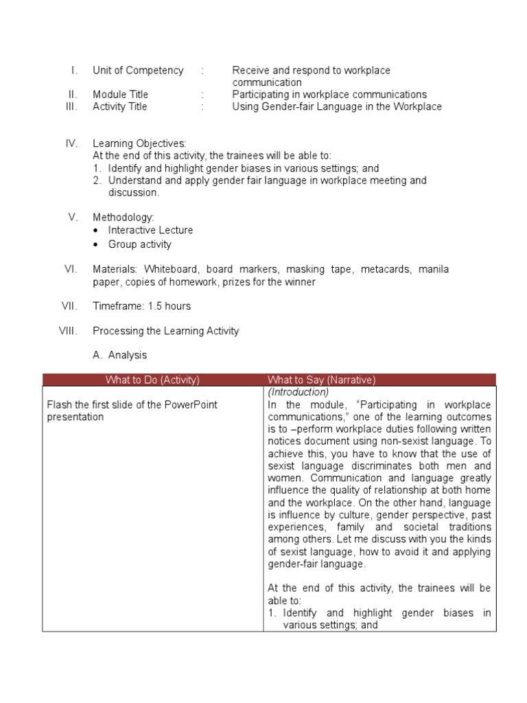 1_Using Gender Fair Language | Sexism | Gender