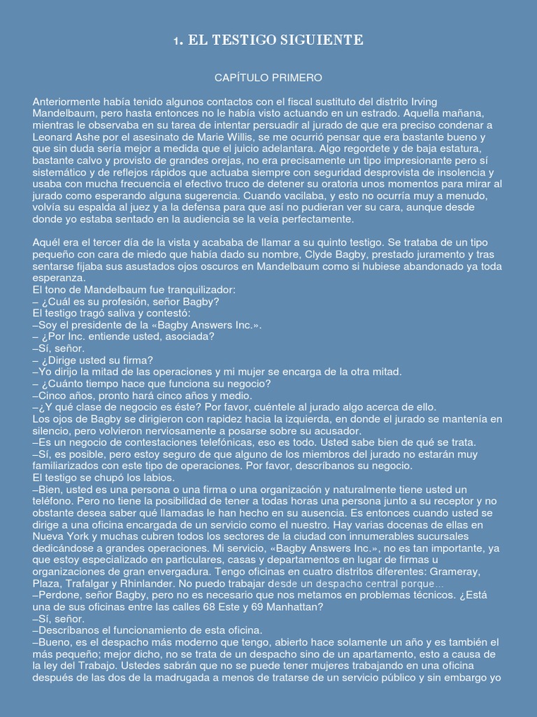 Nero Wolfe - Tres Testigos PDF | PDF