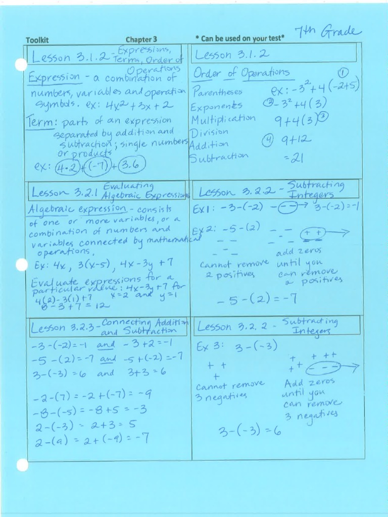 Chapter 3 Toolkit - cc2 - 7th Grade | PDF