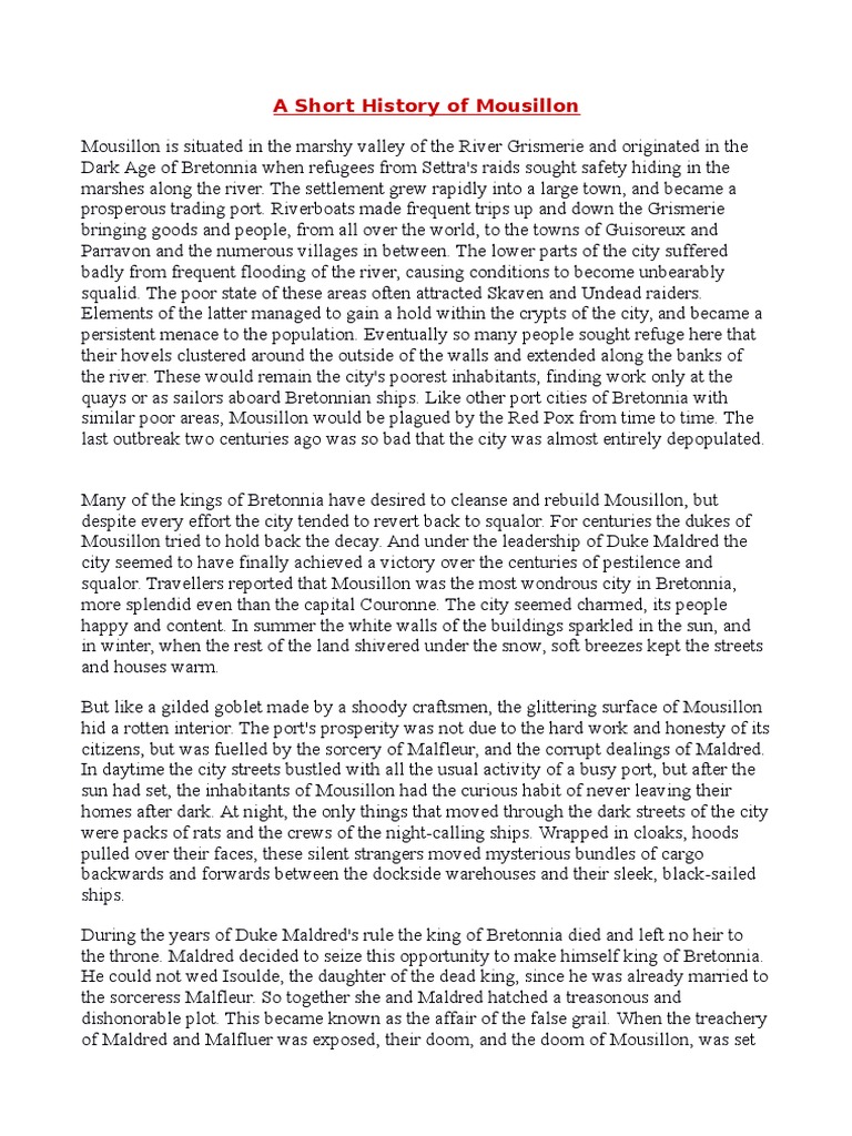 A Short History of Mousillon | PDF