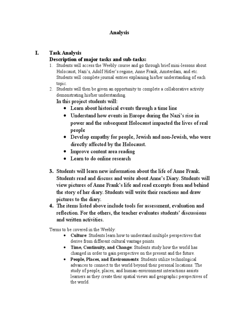 Id Project Part I Analysis - Designing Tech Enhanced Instruction Medt ...