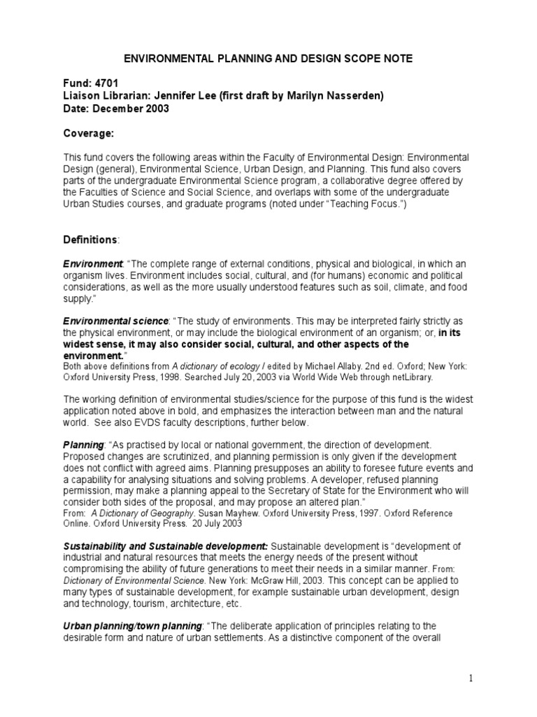 Environmental Planning and Design | PDF | Design | Sustainability