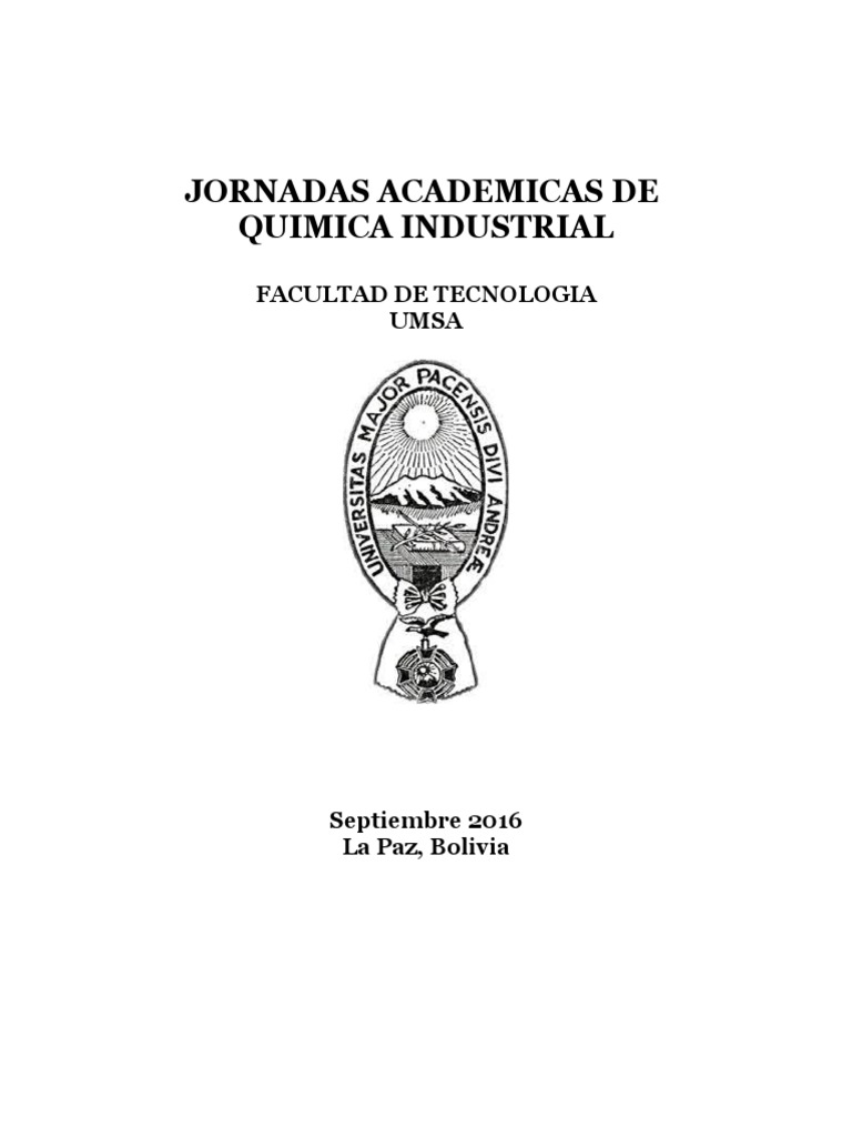 Nuevo Plan De Estudios De La Carrera De Quimica Industrial Umsa 2016 Pdf