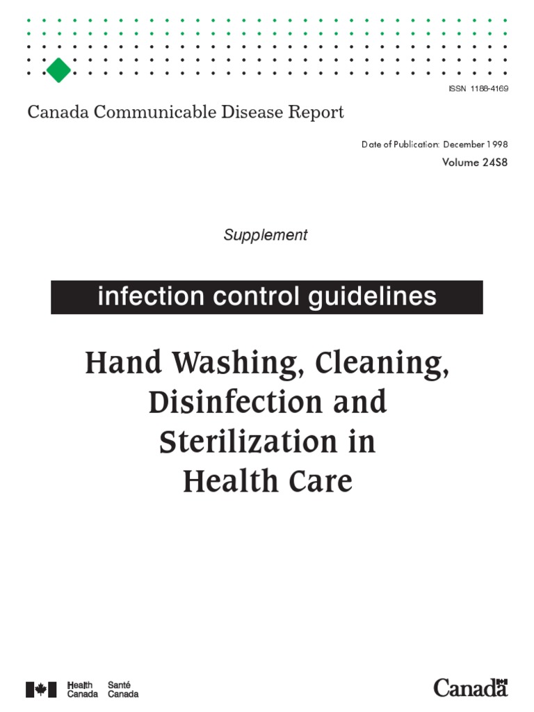 Infection Control Guidelines - Health Canada PDF | PDF | Hand Washing ...