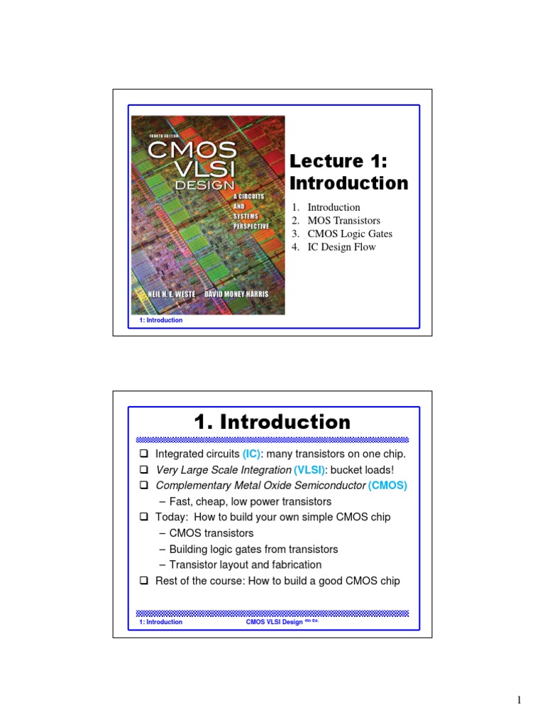 2016 Ch1-Intro PDF | PDF | Cmos | Mosfet