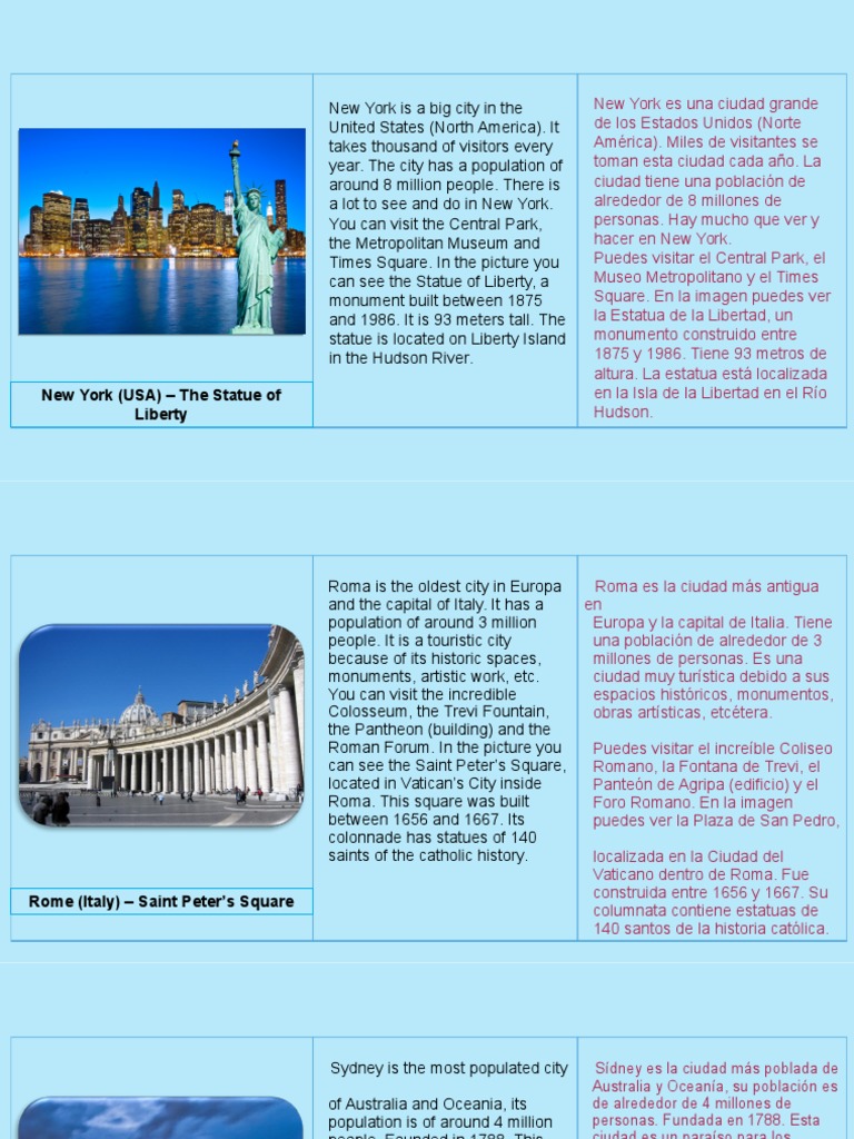 Describing Cities and Places | PDF | Edimburgo | Sydney