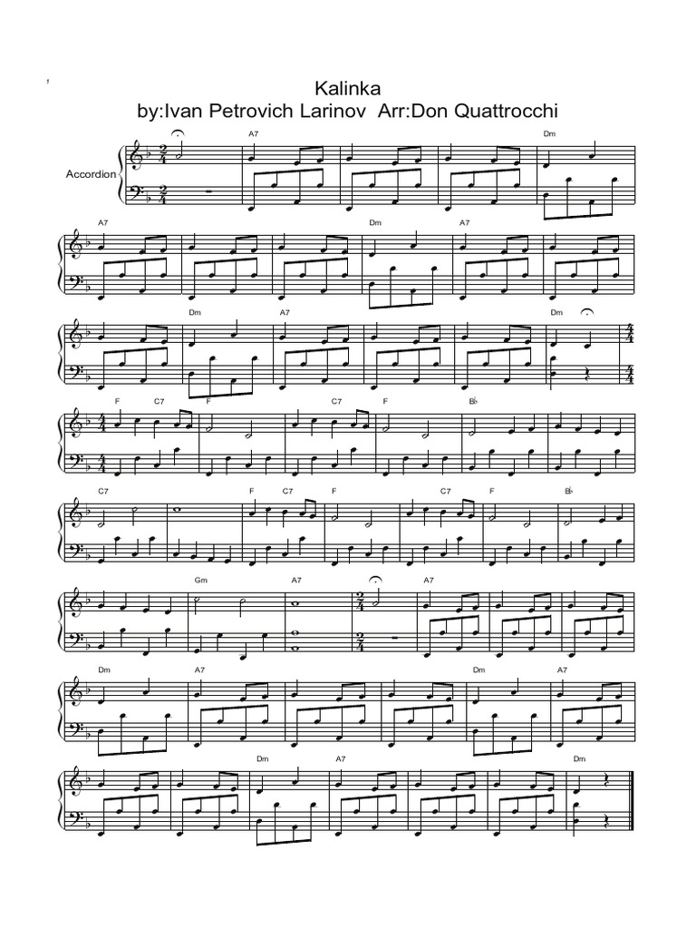 Kalinka - Ivan Petrovich Larinov - Don Quattrocchi (Acordeon, Accordion ...