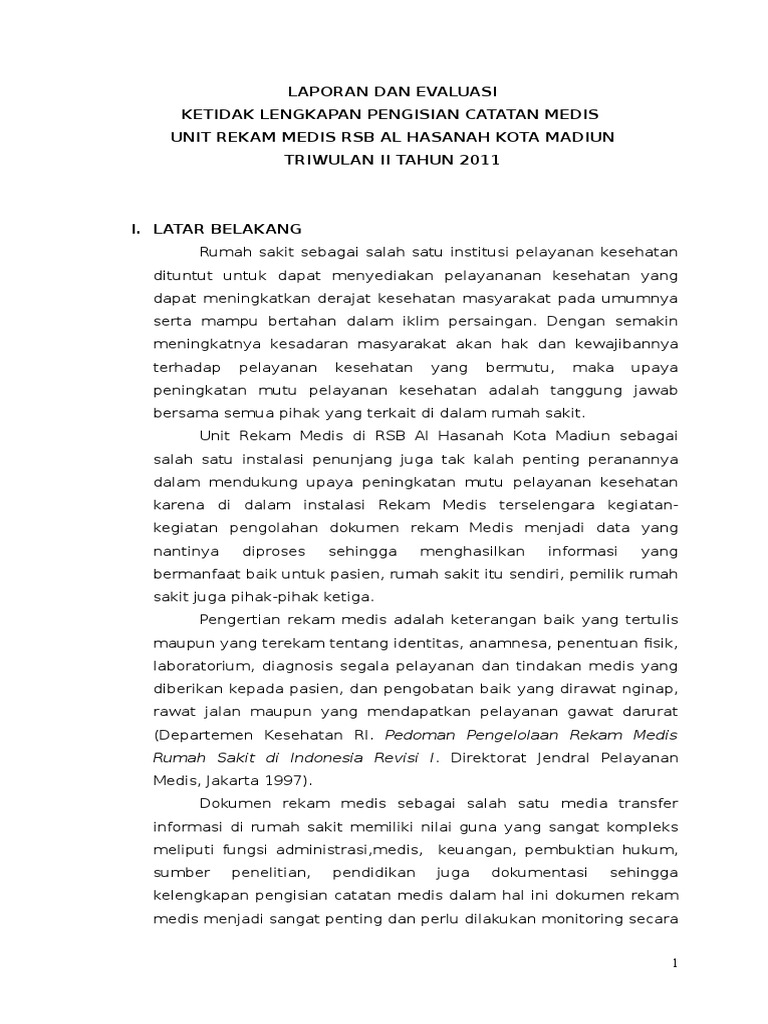 Evaluasi & Laporan KLPCM Tri 2 2011 | PDF
