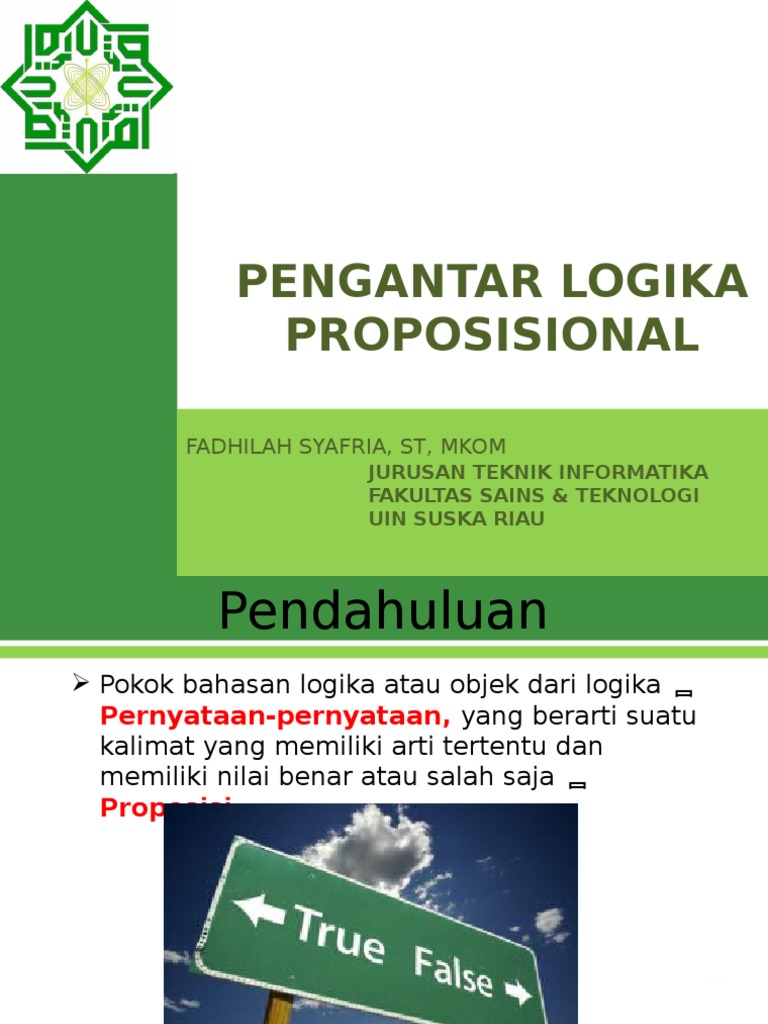 P3 - Pengantar Logika Proposisional | PDF