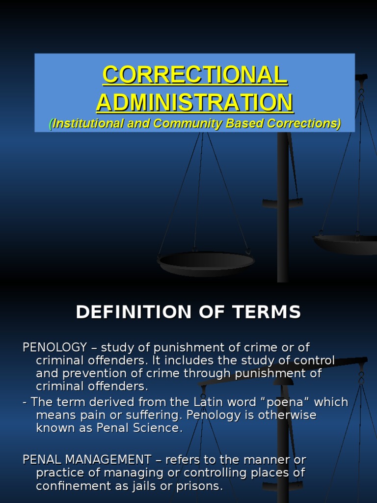 Institutional and Community Corrections | PDF | Prison | Substance Abuse