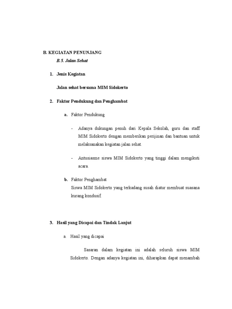 Kegiatan Jalan Sehat dan Outbound MIM Sidokerto | PDF | Ilmu Sosial