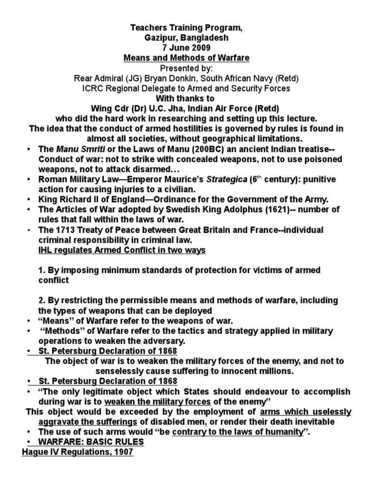 Teachers Training Program | PDF | Cluster Munition | International ...