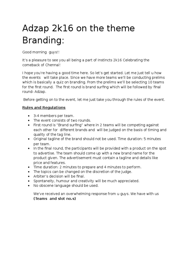 Adzap 2k16 On The Theme Branding | Download Free PDF | Advertising ...