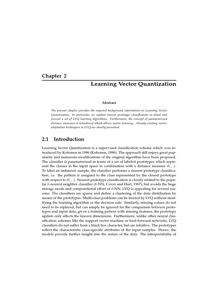 Learning Vector Quantization | PDF | Statistical Classification | Cluster Analysis