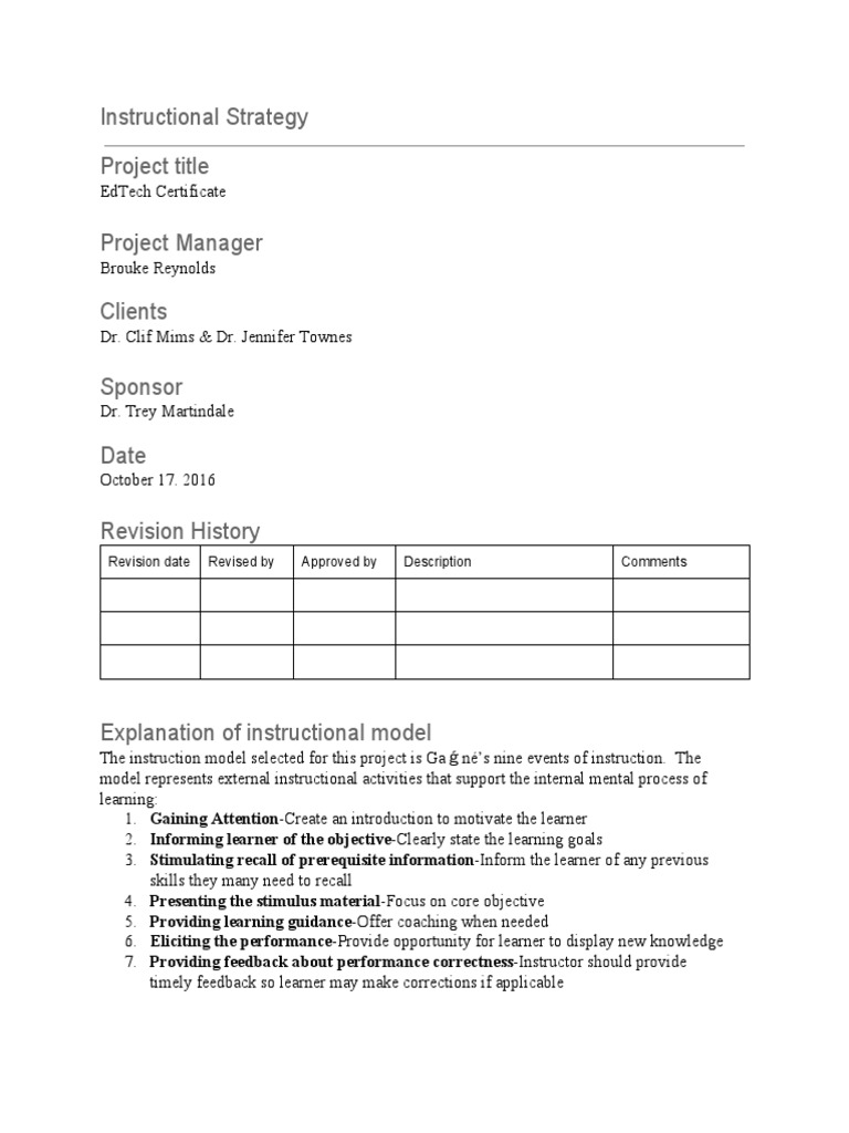 EdTech Certificate Instructional Strategy | PDF | Educational ...