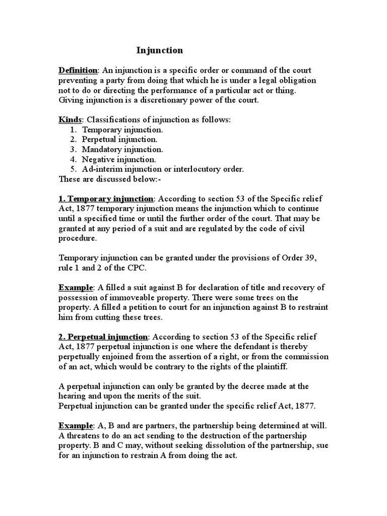 Injunction | Injunction | Lawsuit