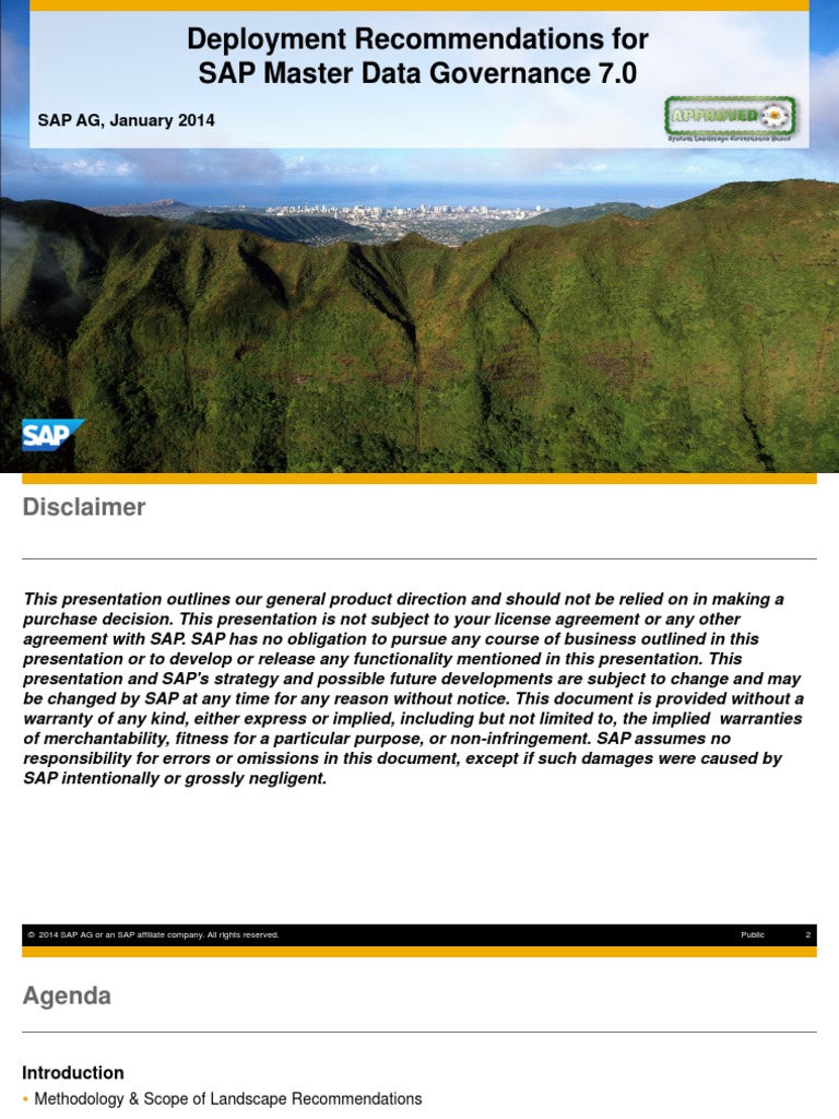 Deployment Recommendations MDG70 Approved | PDF | Sap Se | Enterprise Resource Planning