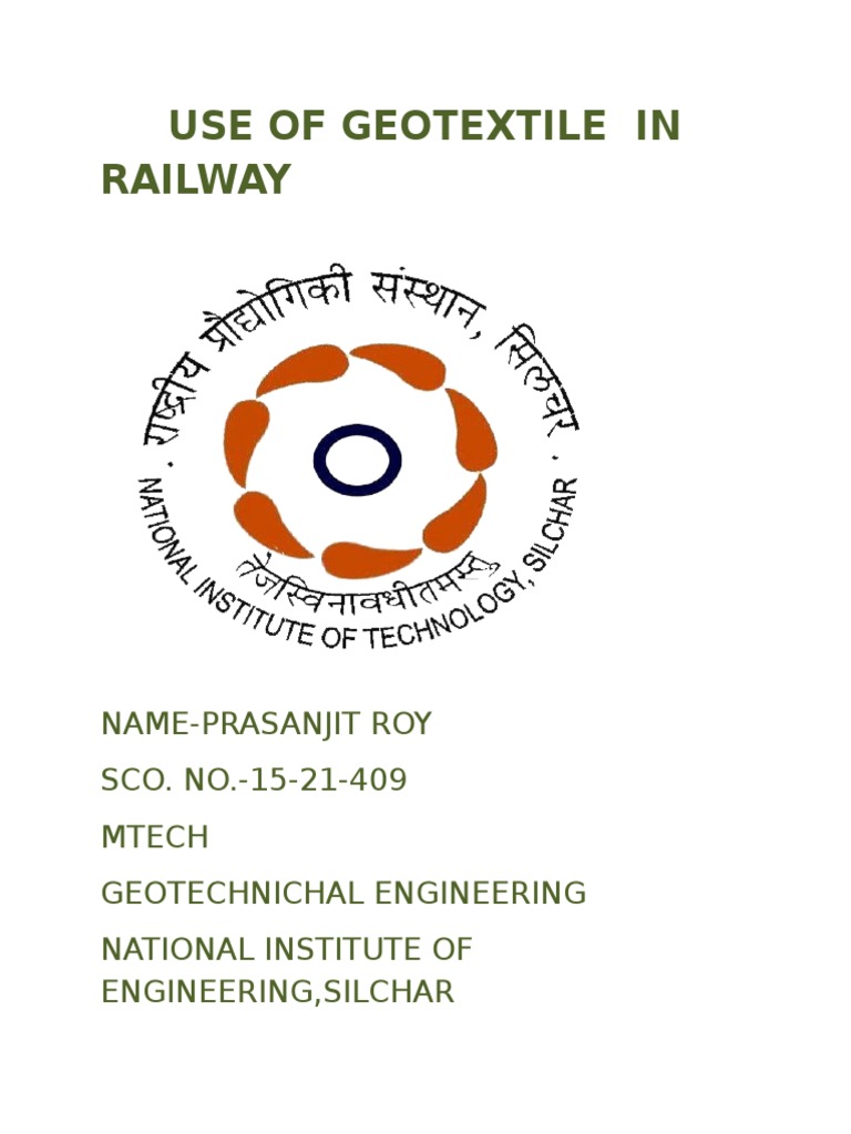 Geosynthetics in Railways | PDF | Drainage | Rail Transport