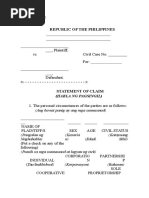 FORM 01 - SCC Statement of Claim | PDF | Judiciaries | Public Law