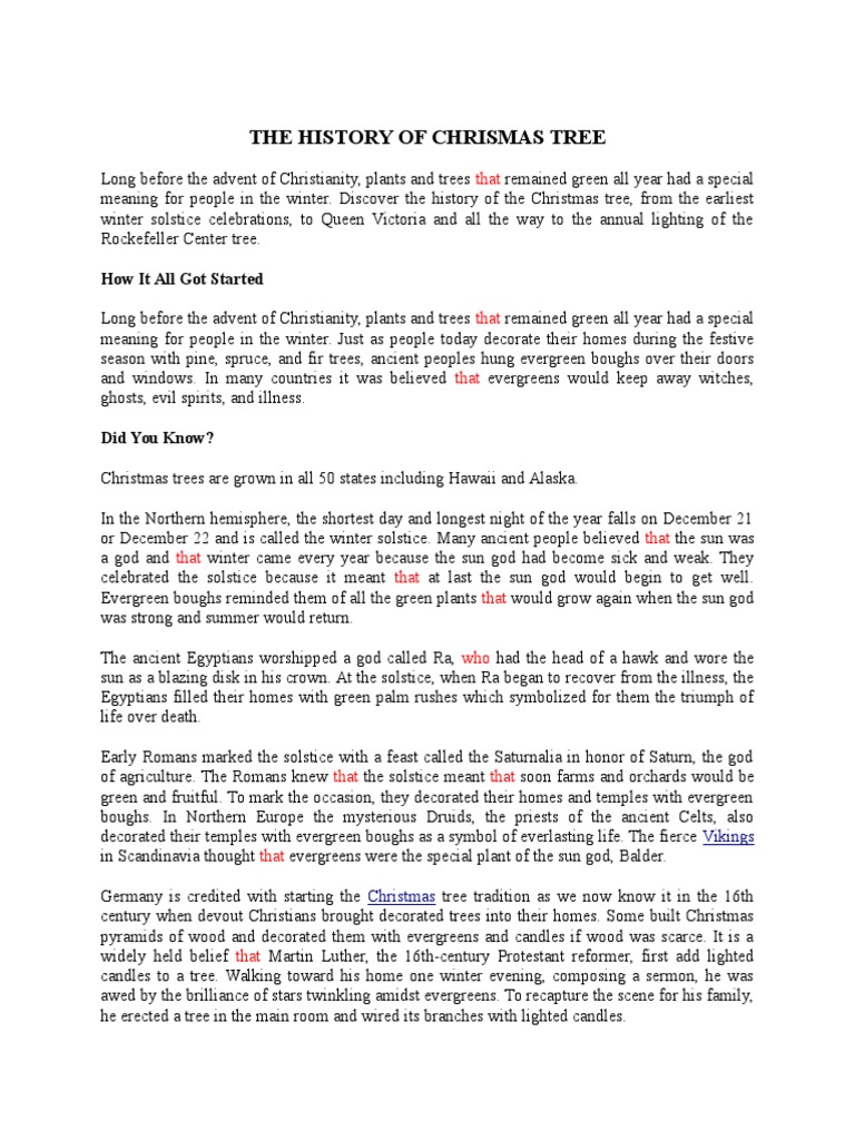 The History of Chrismas Tree | PDF | Christmas Tree | Christmas